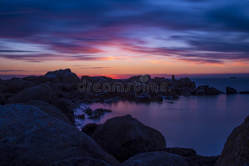 A Guernsey Sunset stock photo. Image of ocean, water - 95798644