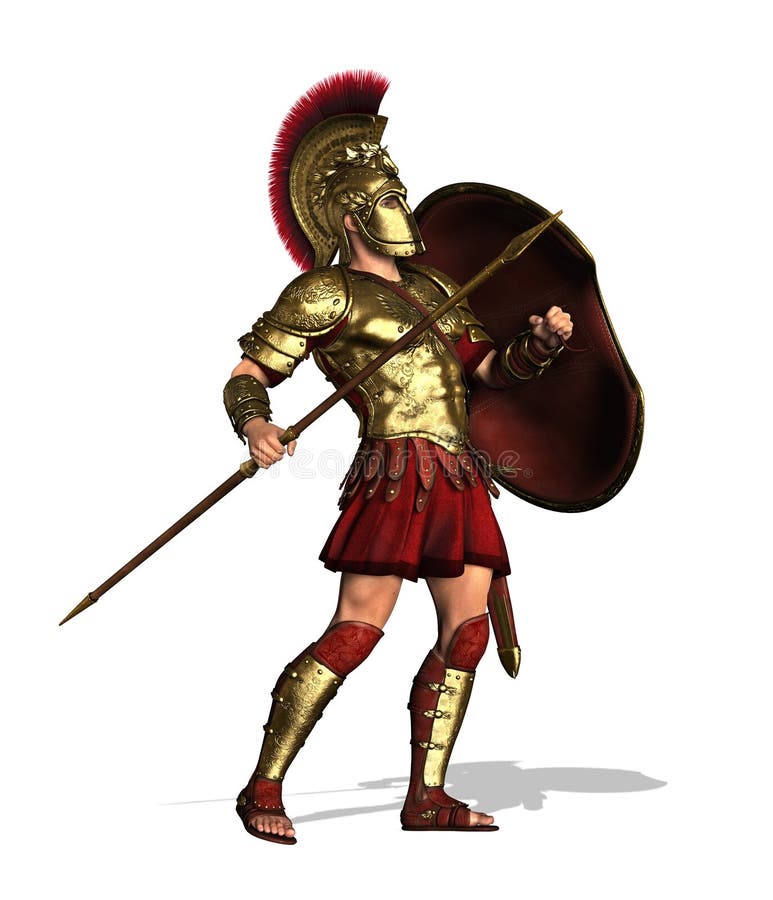 Guerreiro do Hoplite ilustração stock. Ilustração de rendido - 85780172