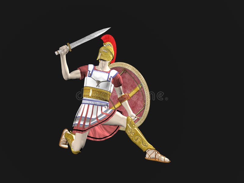 Guerrier Spartiate Ou Romain Grec Illustration Stock - Illustration du ...