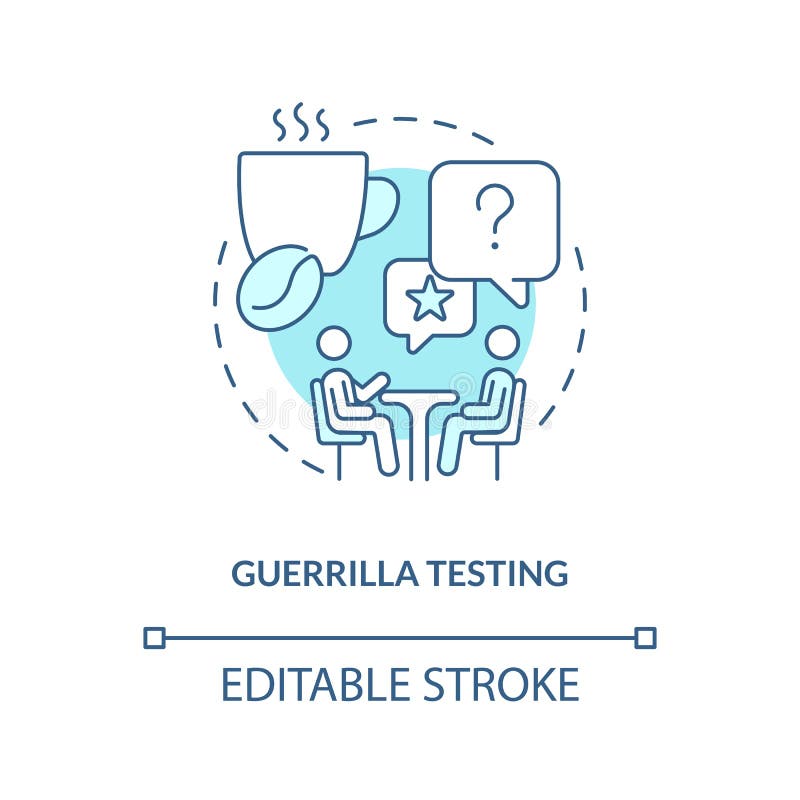 Guerrilla Testing Turquoise Concept Icon Stock Vector - Illustration of ... Guerrilla Testing Turquoise Concept Icon Stock Vector - Illustration of ...