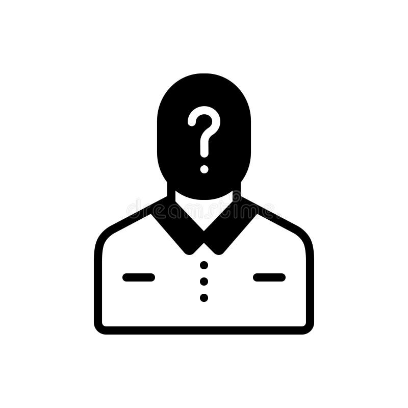 Black Solid Icon for Guess, Who and Question Stock Vector ...
