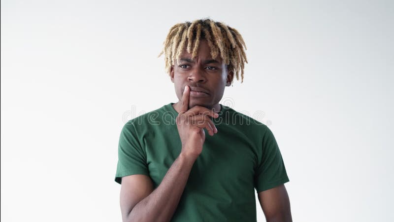 Guess Problem Thoughtful Man Meme Expression Stock Footage - Video of ...