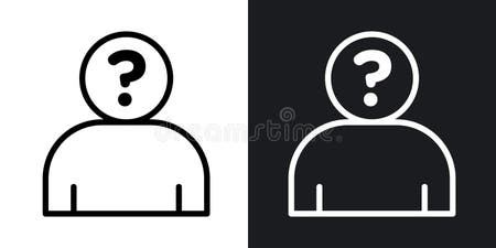 Guess Who Thin Line Vector Icon Set Stock Vector - Illustration of ...