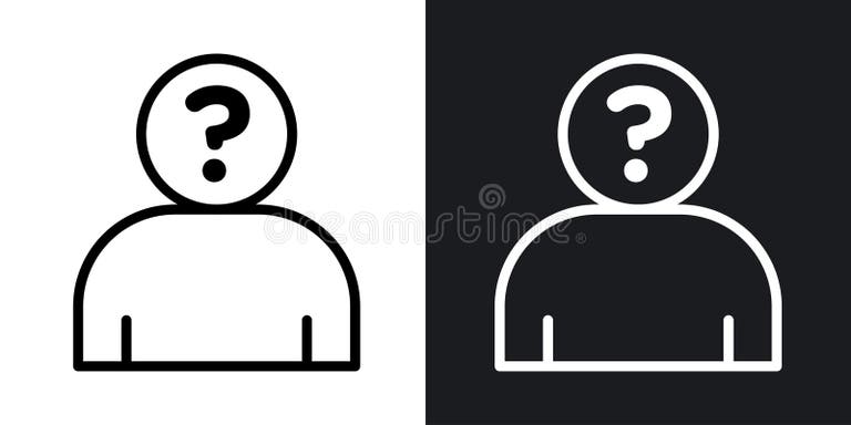 Guess Who Thin Line Vector Icon Set Stock Vector - Illustration of ...