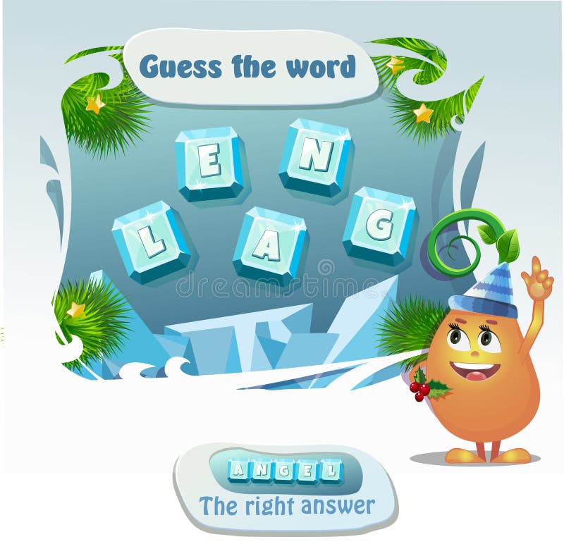 Guess the word Angel stock illustration. Illustration of intelligence ...