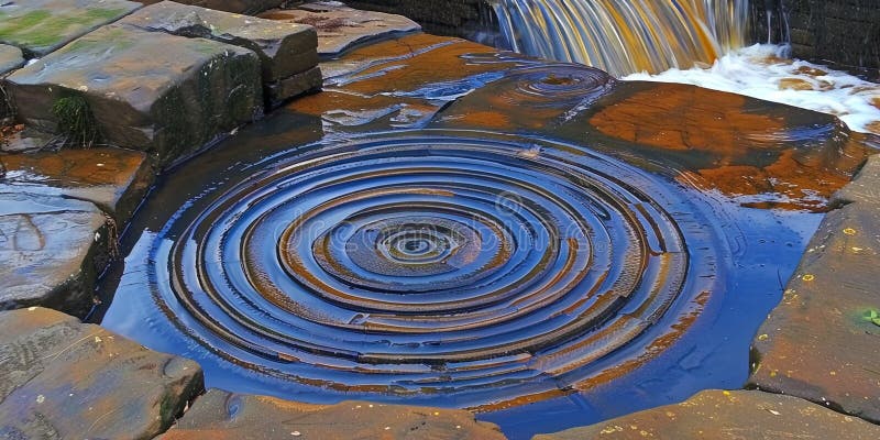 Guessing Stones Built in a Circle on the Ground, with a Reflection of ...
