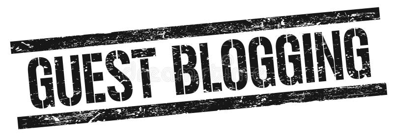 GUEST BLOGGING Text on Black Grungy Rectangle Stamp Stock Illustration ...