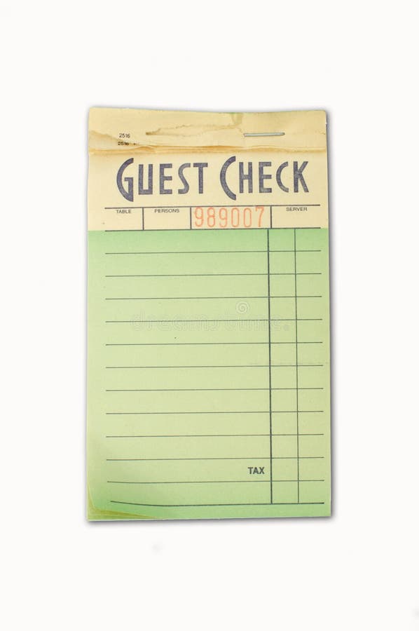 Guest check stock photo. Image of overdue, cost, meal - 4899226