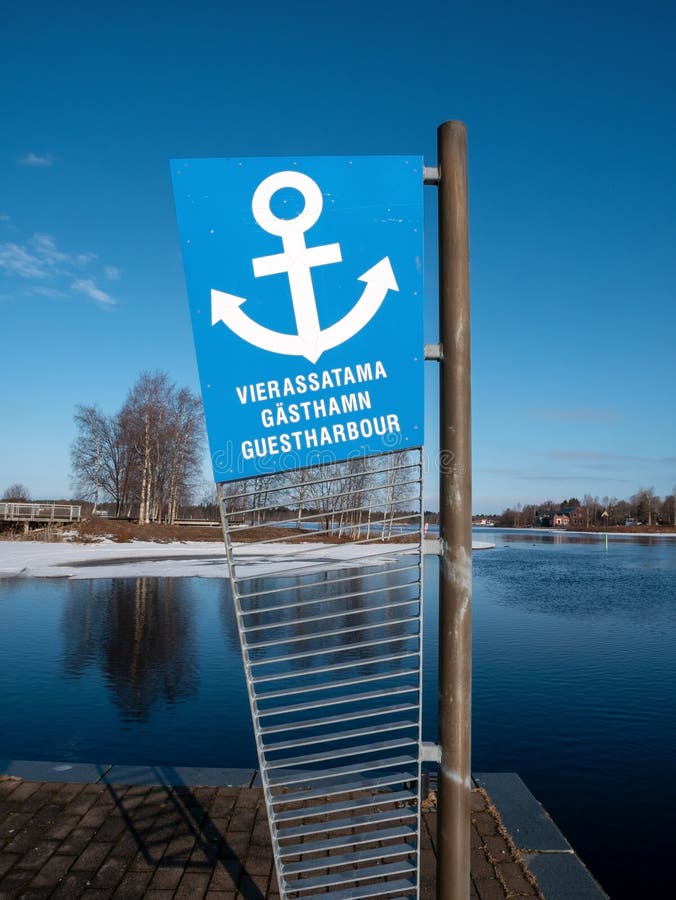 Guest Harbour Sign in Oulu, Finland Stock Photo - Image of boat, nordic ...