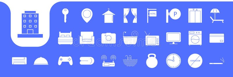 Guest House Modern Icons Design Vector Stock Illustration ...