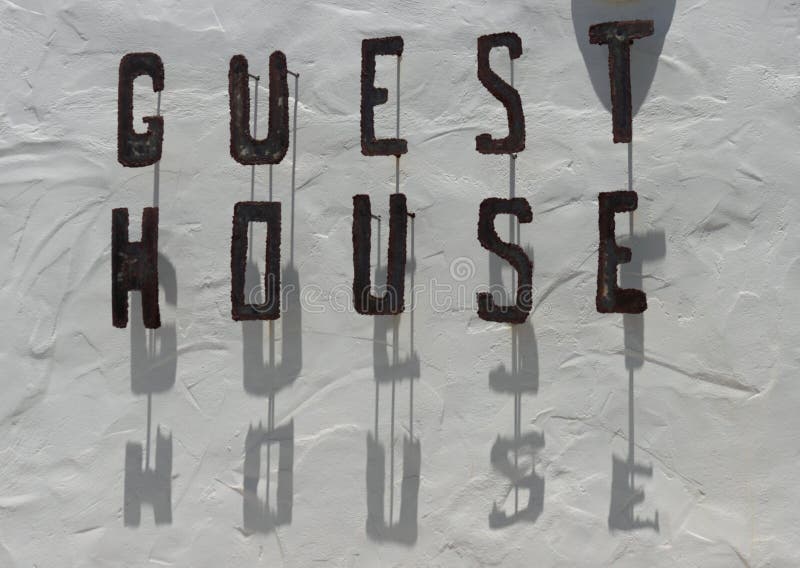Guest House sign stock photo. Image of guest, house, metal - 17402100