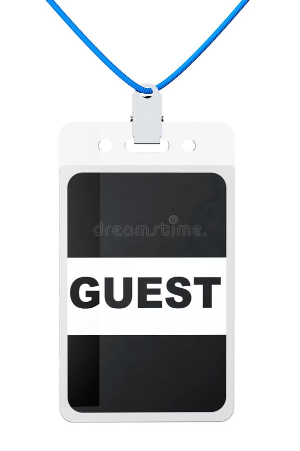 Guest Identification card stock illustration. Illustration of identify ...