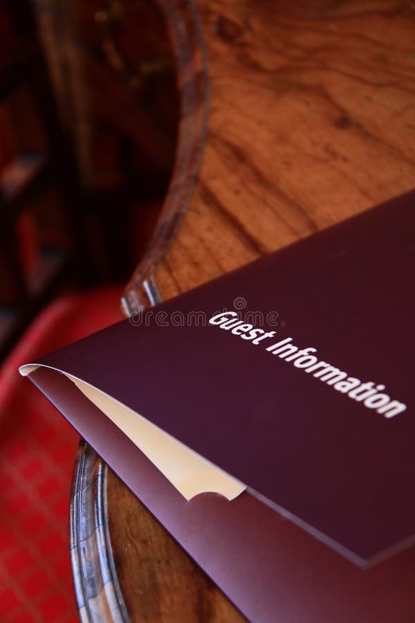 Hotel Guest Service Directory and Lamp Stock Image - Image of resort ...