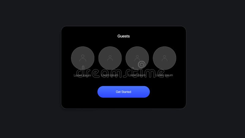Guest List Panel UI Interface Concept Stock Vector - Illustration of ...
