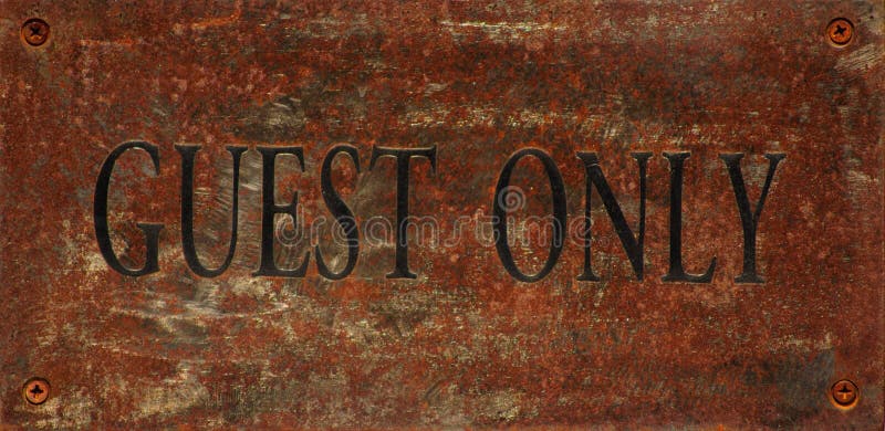 Guest only sign stock image. Image of forbidden, antique - 38399083