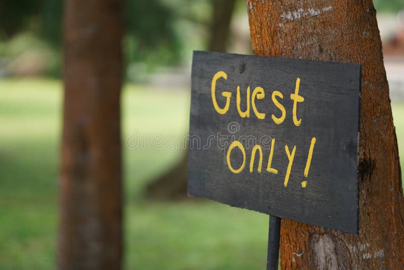 Guest only Sign stock photo. Image of rule, guest, sign - 38134796
