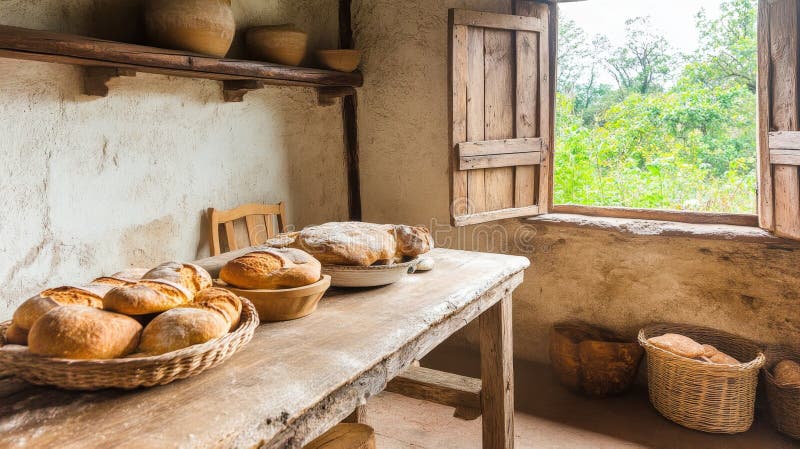 Guests are Engaged in Handmade Bread Baking, Embracing Traditional ...