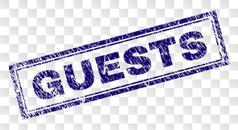 Scratched GUESTS Rectangle Stamp Stock Vector - Illustration of rubber ...