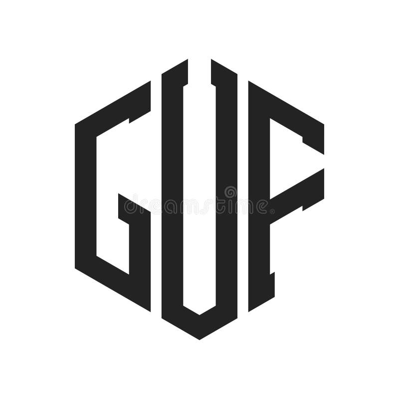 GUF Logo Design. Initial Letter GUF Monogram Logo Using Hexagon Shape ...