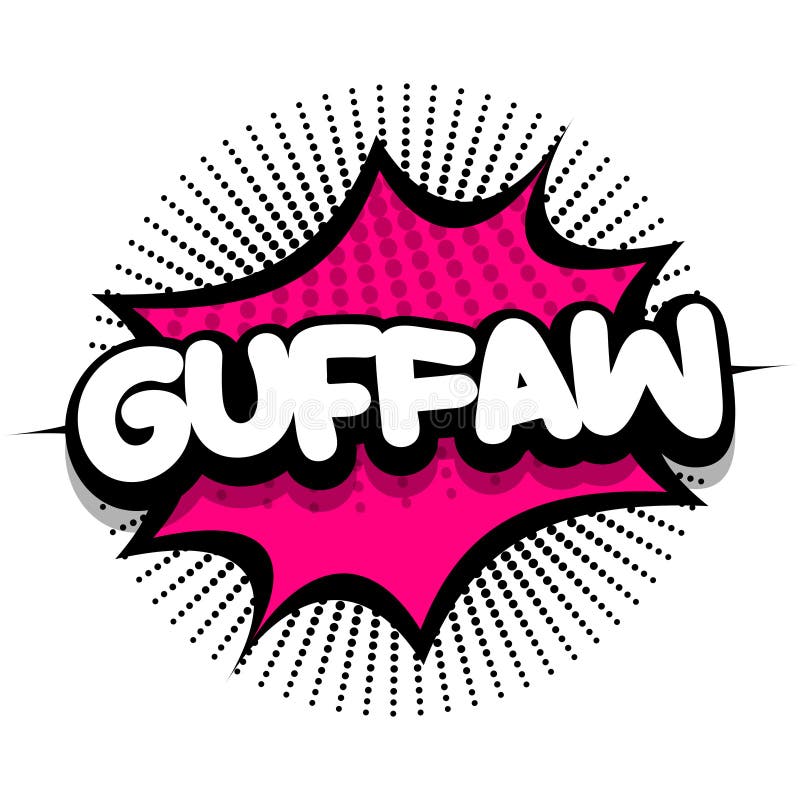 Guffaw Comic Book Explosion Bubble Vector Illustration Stock Vector ...
