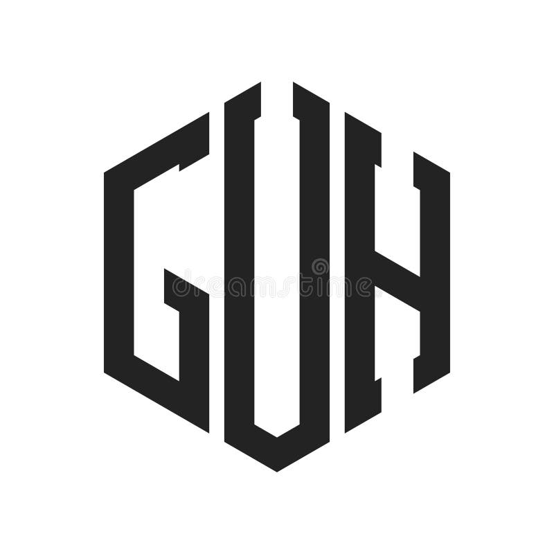 GUH Logo Design. Initial Letter GUH Monogram Logo Using Hexagon Shape ...