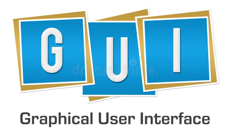 GUI Blue Blocks stock illustration. Illustration of application - 80893510