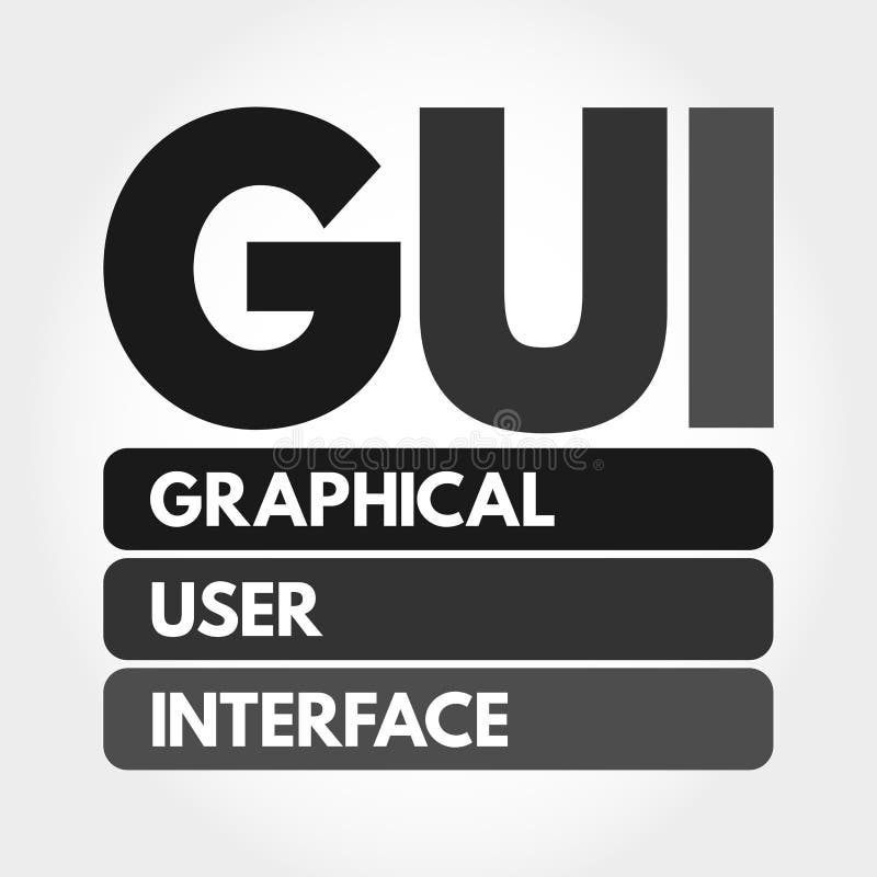 GUI - Graphical User Interface Acronym, Technology Concept Background ...