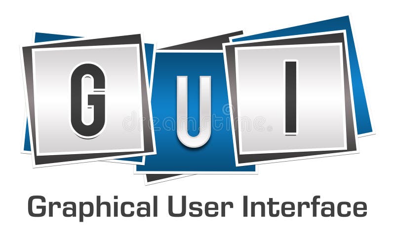 GUI Graphical User Interface Blue Grey Blocks Stock de ilustración ...