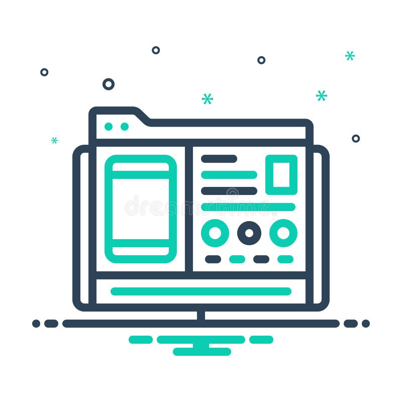 Mix Icon for Gui, Graphical and Software Stock Vector - Illustration of ...