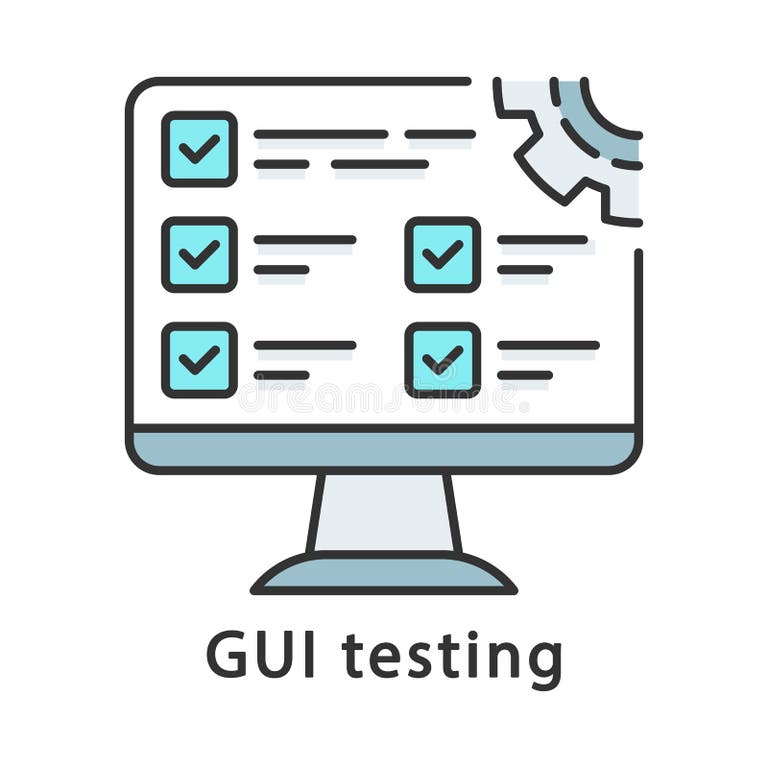 GUI testing color icon stock vector. Illustration of clip - 178648431