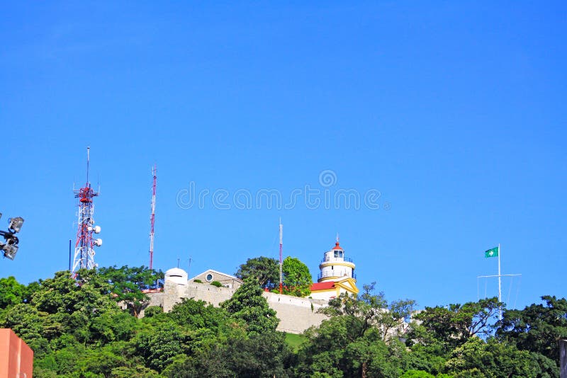 Guia Fortress Lighthouse, Macao, China Foto de archivo - Imagen de ...