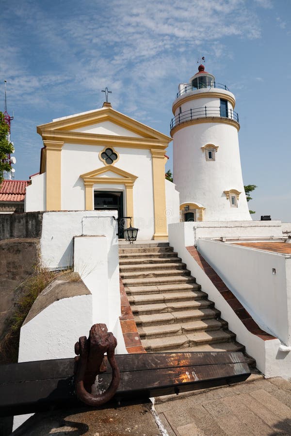 Guia Lighthouse, Fortress and Chapel in Macau Stock Image - Image of ...