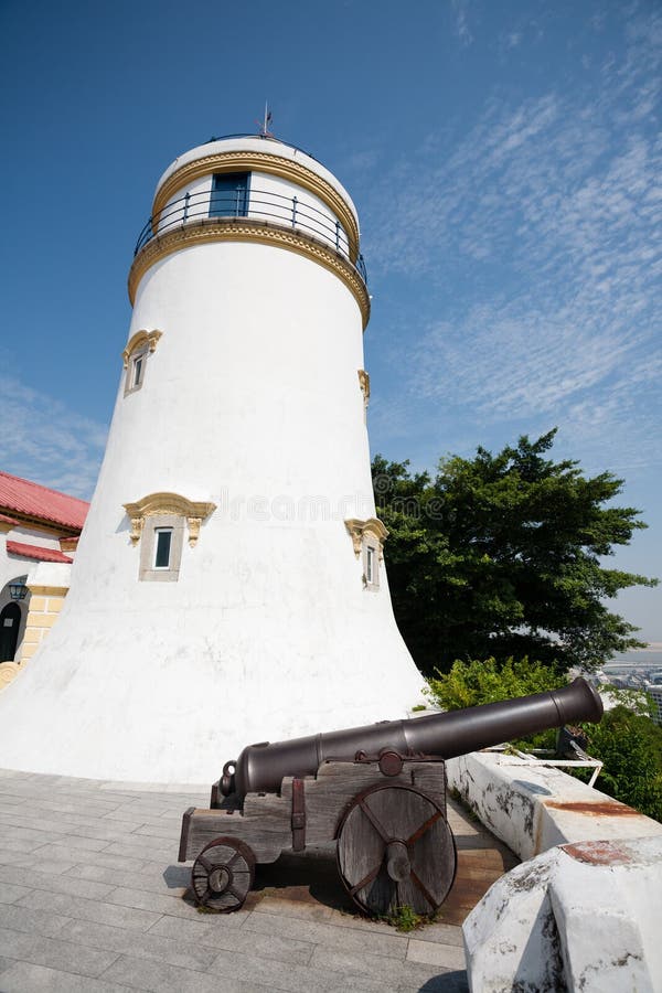 Guia Lighthouse, Fortress and Chapel in Macau Stock Image - Image of ...