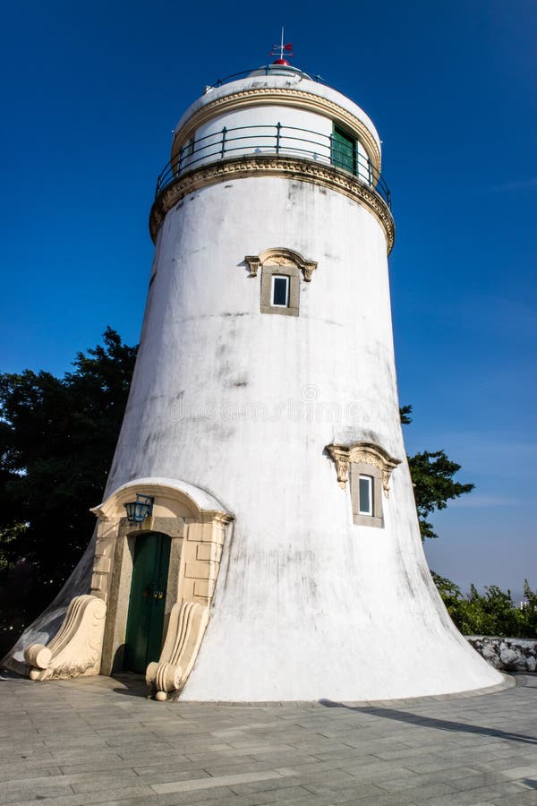 Guia Lighthouse in Macau stock photo. Image of peninsula - 128217702