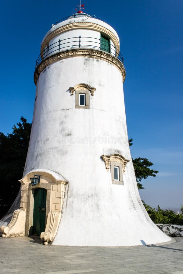 Guia lighthouse in Macau stock photo. Image of building - 90149620