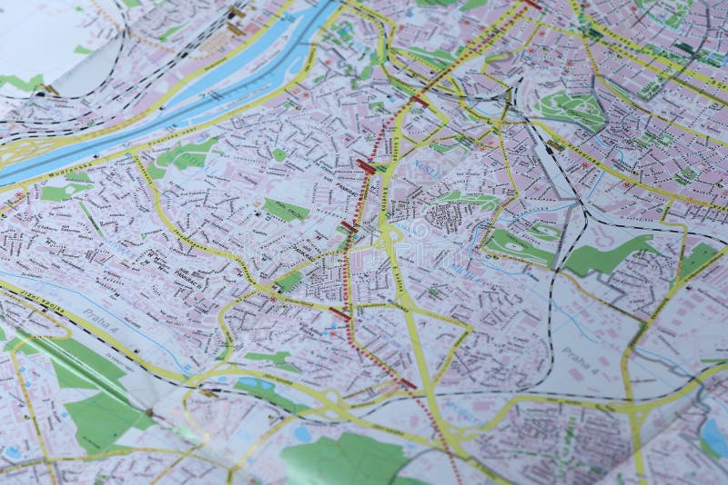 Guida Turistica Di Praga, Mappa Dettagliata Fotografia Editoriale ...