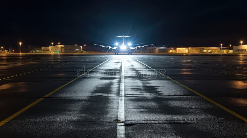 Guidance airfield lighting stock illustration. Illustration of takeoff ...