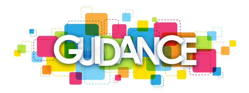 GUIDANCE Banner on Colorful Squares Background Stock Vector ...