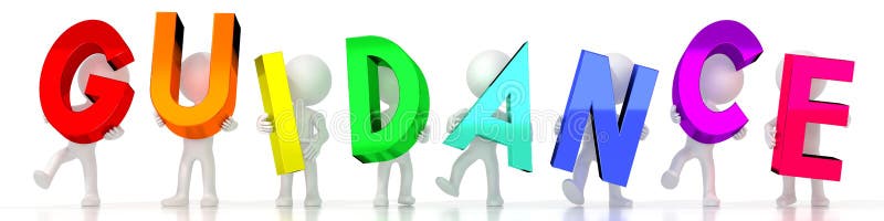 Guidance - Colorful Letters - 3D Illustration Stock Illustration ...