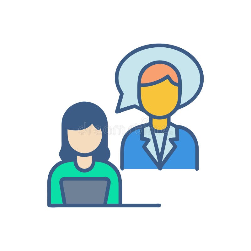 Guidance Counselor Icon stock vector. Illustration of student - 351936737