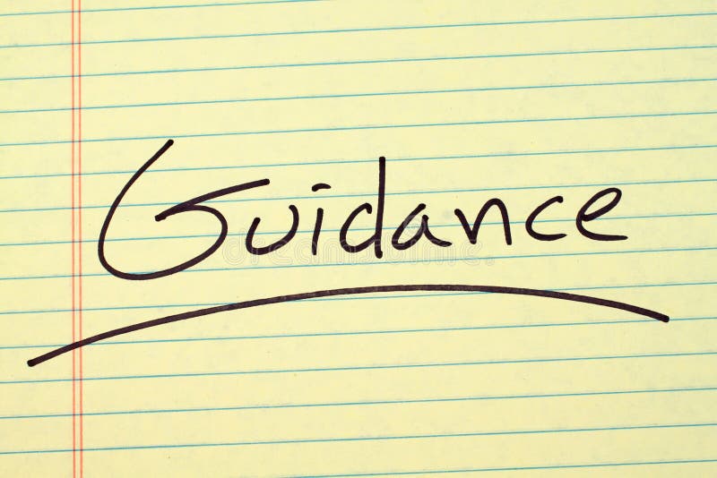 The Word GUIDANCE is Written on Wooden Cubes Near a Flower in a Pot on ...