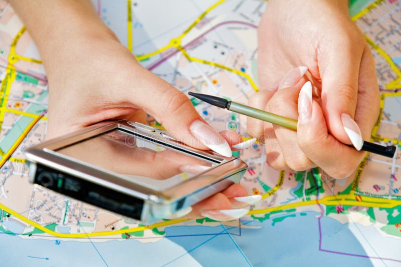 Electronic guide device stock photo. Image of destination - 17798520