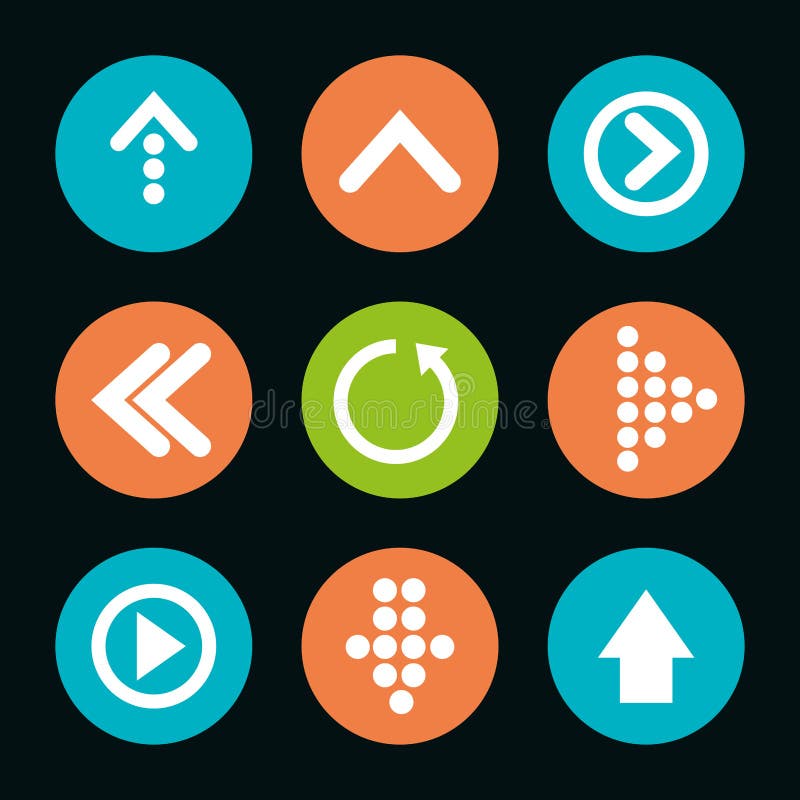 Guide arrows design stock illustration. Illustration of next - 69266444