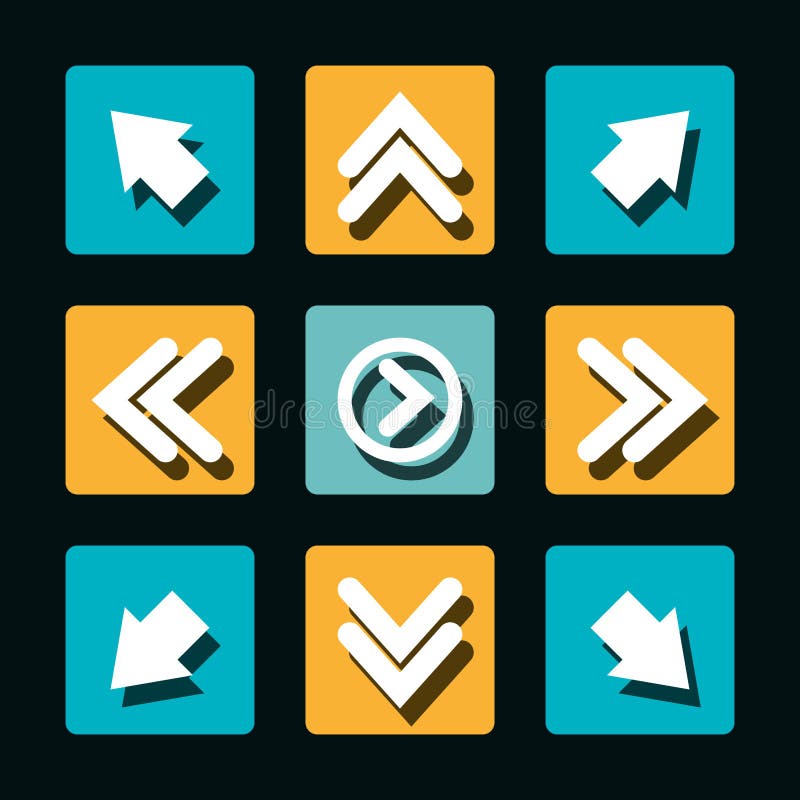 Guide arrows design stock illustration. Illustration of pointer - 69266445