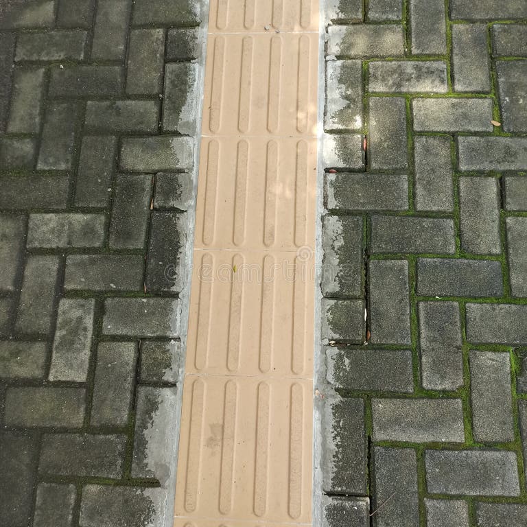 Guide Beam for Road Users with Special Needs Stock Image - Image of ...