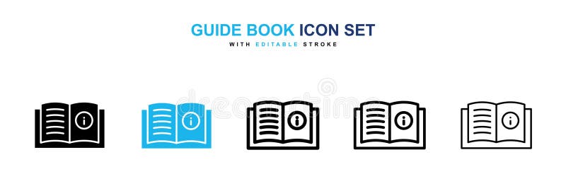 Guide book icon vector stock illustration. Illustration of info - 348441494