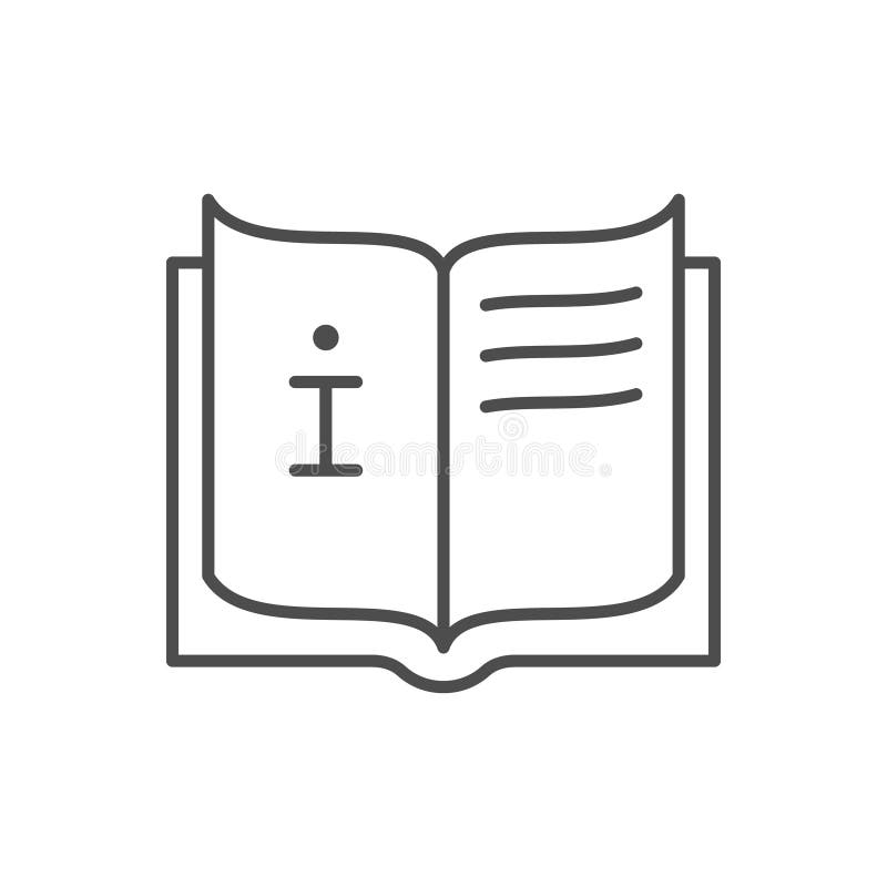 Guide Book Line Outline Icon Stock Vector - Illustration of document ...