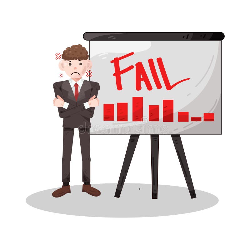 Failed businessman stock vector. Illustration of office - 390819258