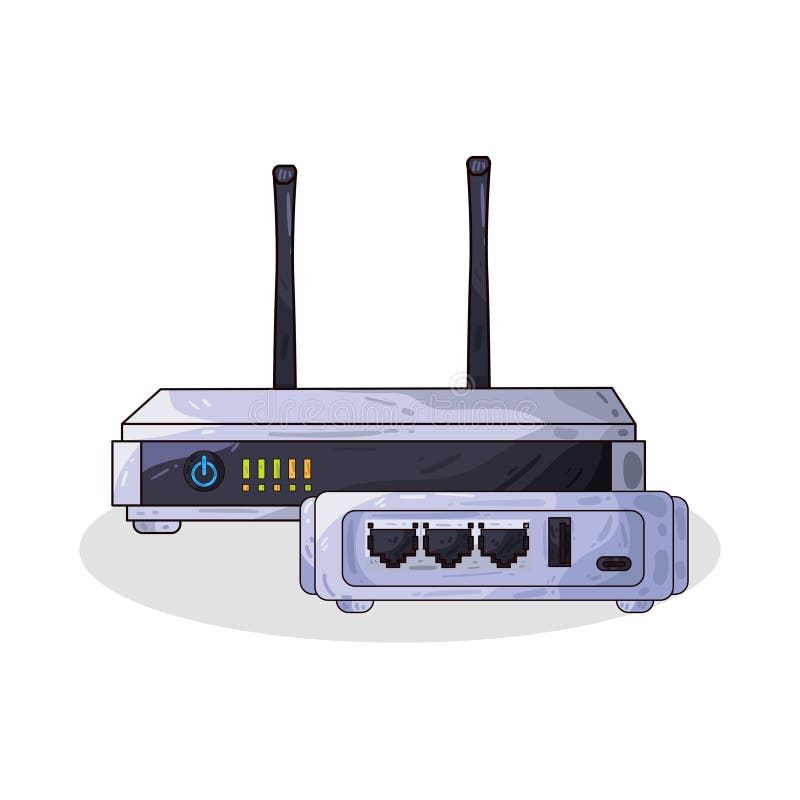 Wi-Fi router stock vector. Illustration of electronics - 391508427