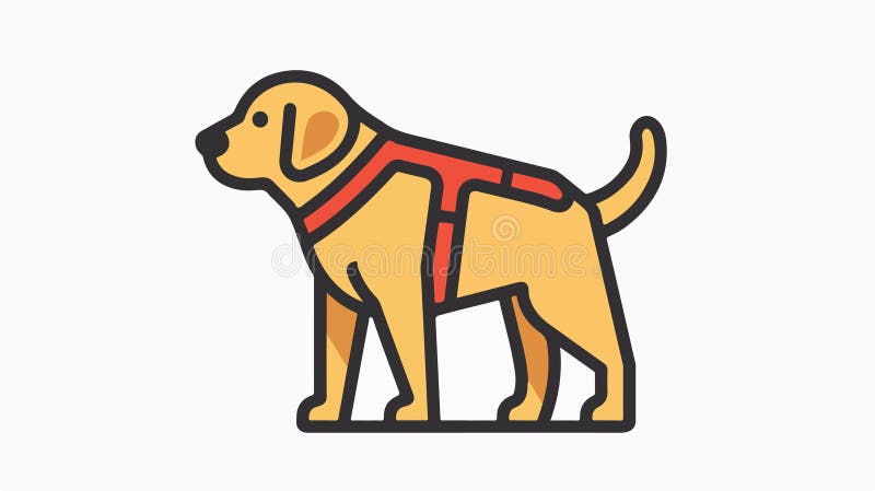 Assistance Dog Icon for Disability Related Concepts Stock Illustration ...